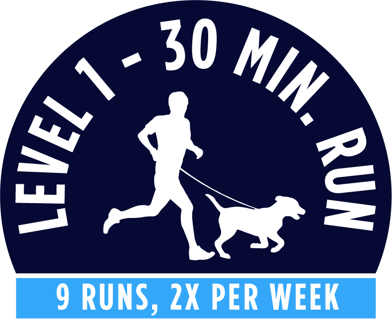 Level 1 Dog Running Package | 30-min. session, 2x per week, 9 runs total